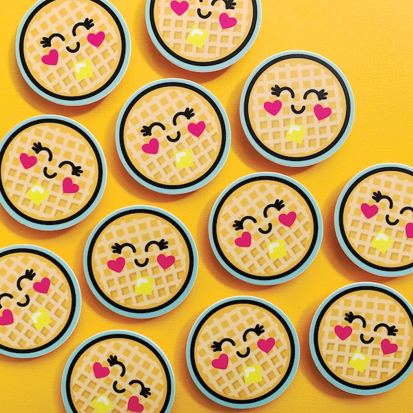 Waffle Stickers - Etsy
