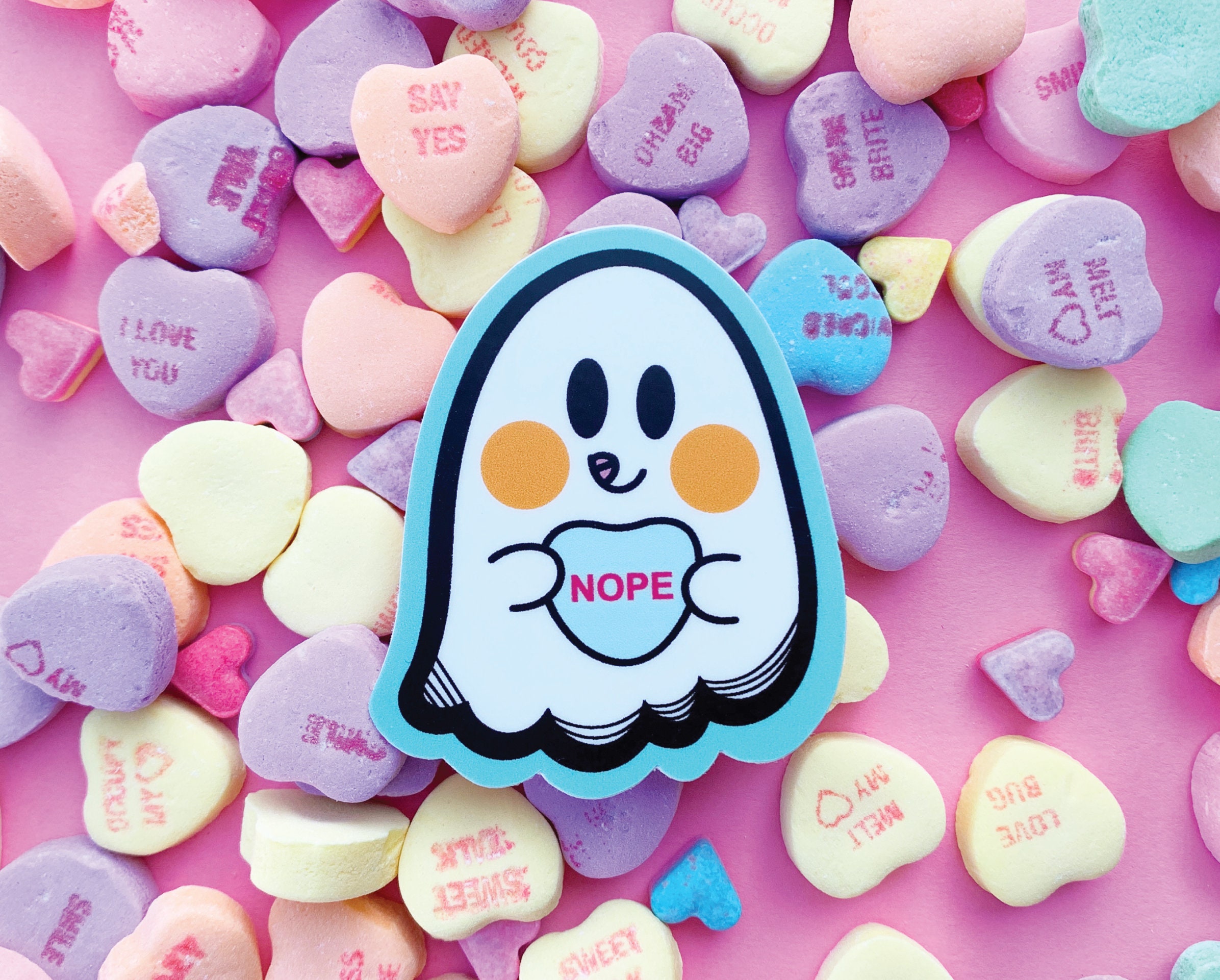 Nope Ghost Sticker - Etsy