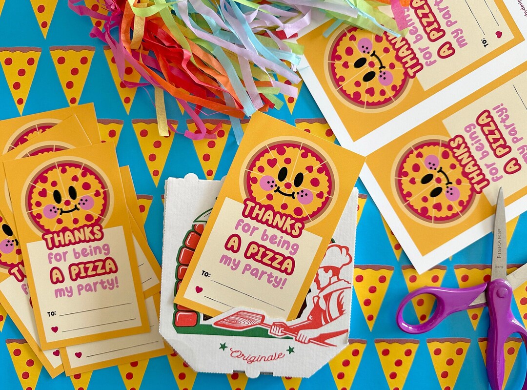 Pizza Party Favor Tag, Printable Pizza Tag - Etsy