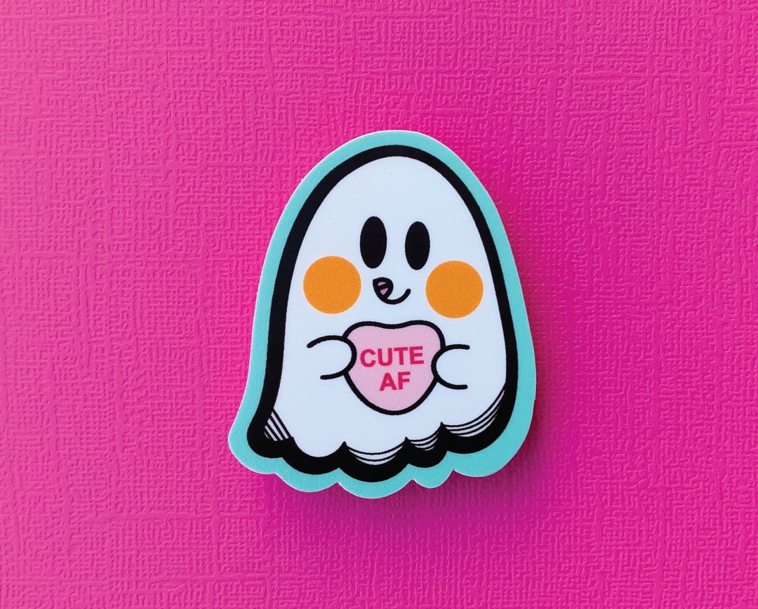 Cute AF Ghost Sticker - Etsy