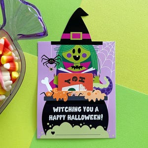 Witch Gift Card Holder, Printable Party Favor, Halloween Treat - Etsy
