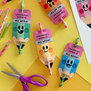 Back to School Pencil Topper, Printable Gift Tag, Instant Download - Etsy
