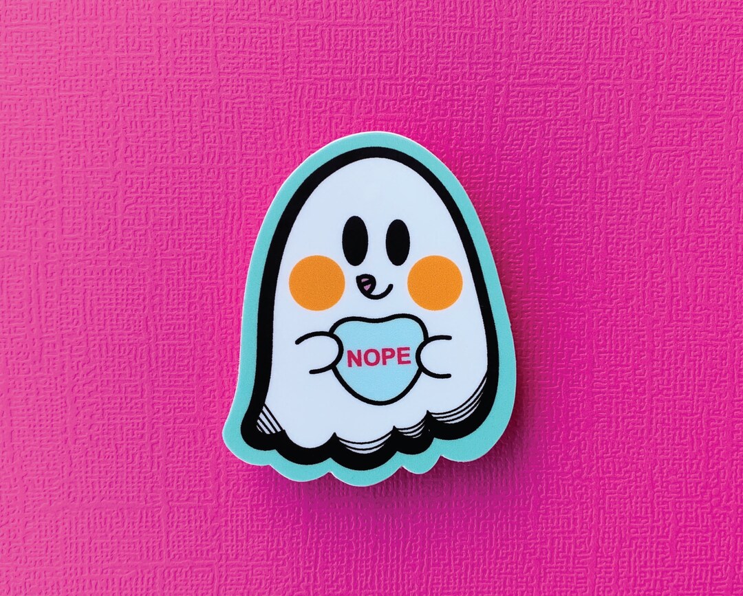 Nope Ghost Sticker - Etsy