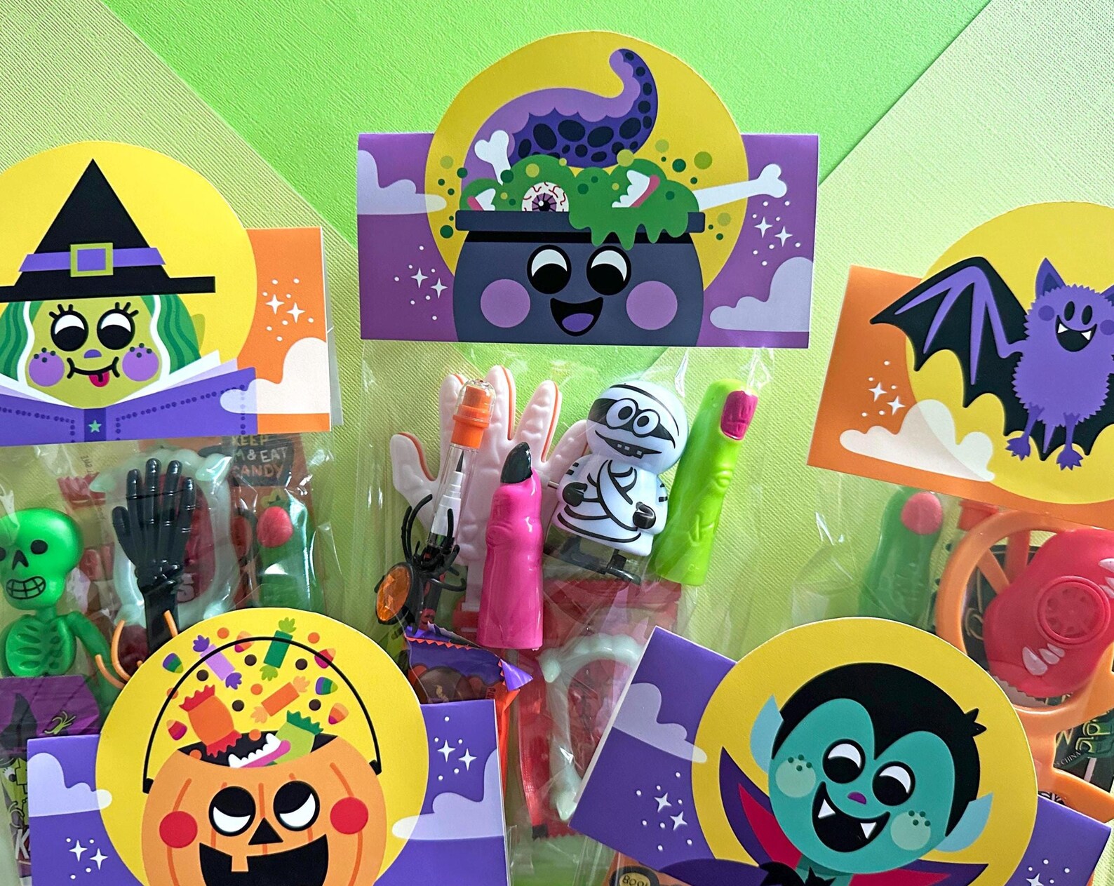 Halloween Goodie Bag Toppers, Party Printable, Digital File - Etsy
