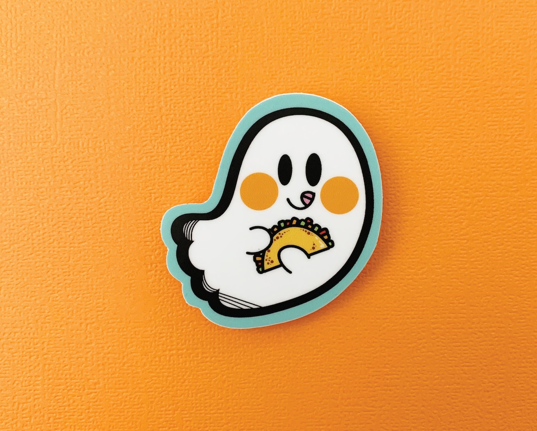 Taco Ghost Sticker - Etsy