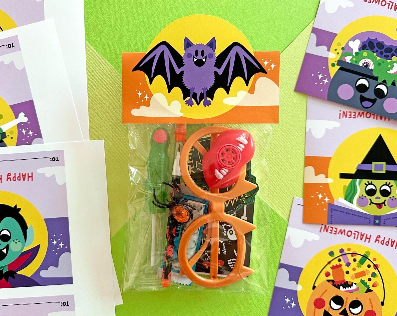 Halloween Goodie Bag Toppers, Party Printable, Digital File - Etsy