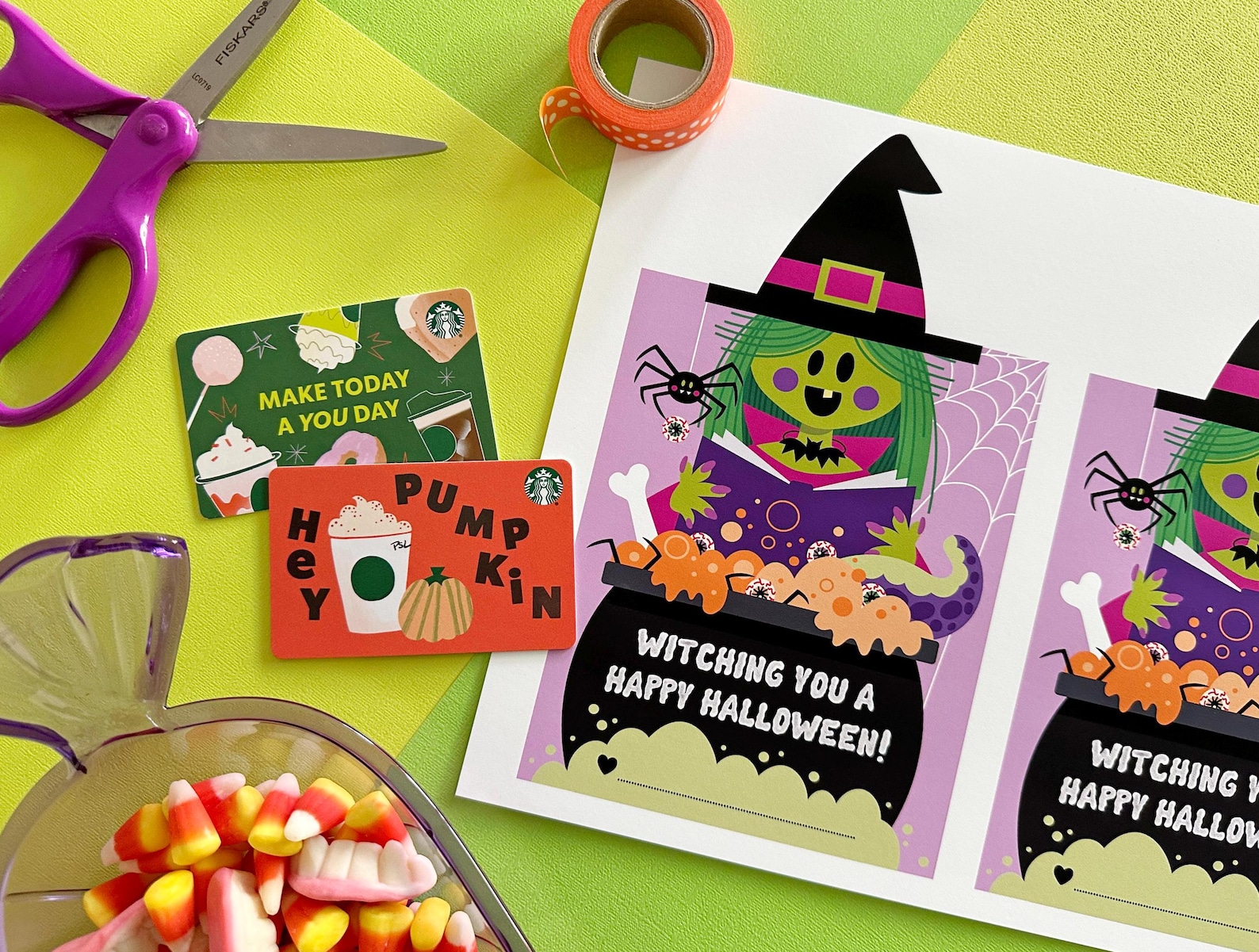 Witch Gift Card Holder, Printable Party Favor, Halloween Treat - Etsy