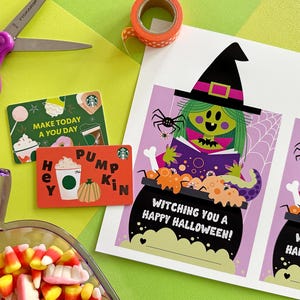 Witch Gift Card Holder, Printable Party Favor, Halloween Treat - Etsy