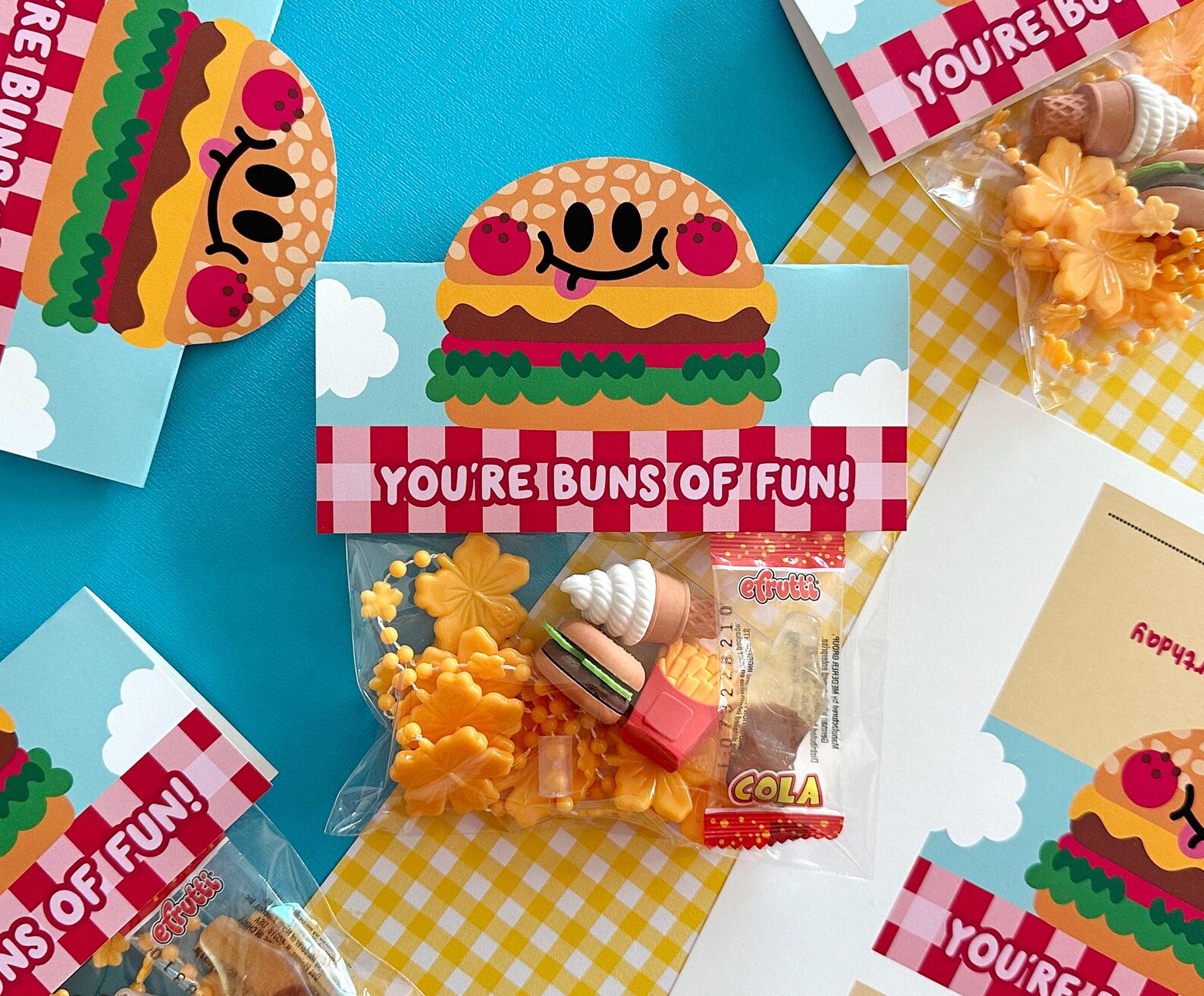 Cheeseburger Goodie Bag Topper, Birthday Party Printable - Etsy