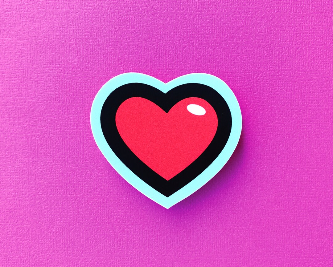 Red Heart Sticker - Etsy