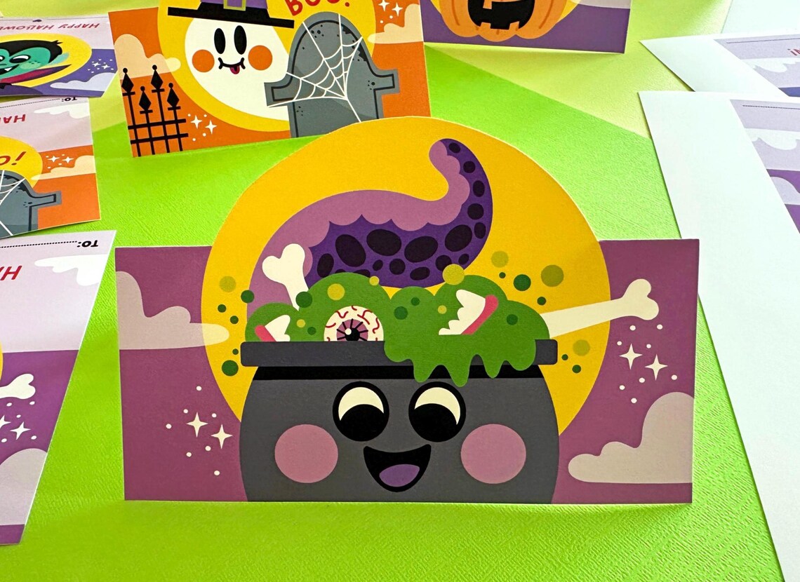 Halloween Goodie Bag Toppers, Party Printable, Digital File - Etsy