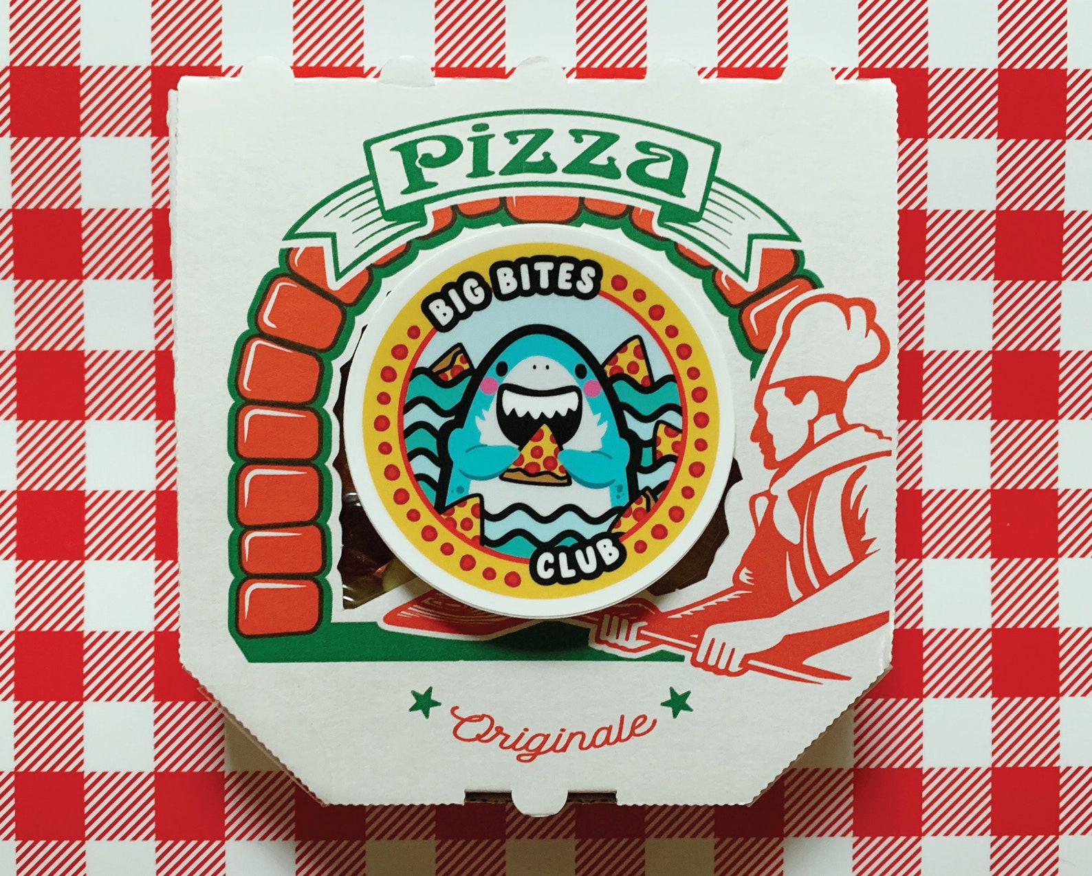 Big Bites Club Shark Sticker - Etsy