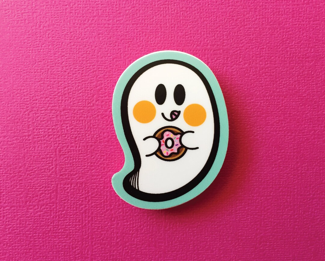 Donut Ghost Sticker - Etsy