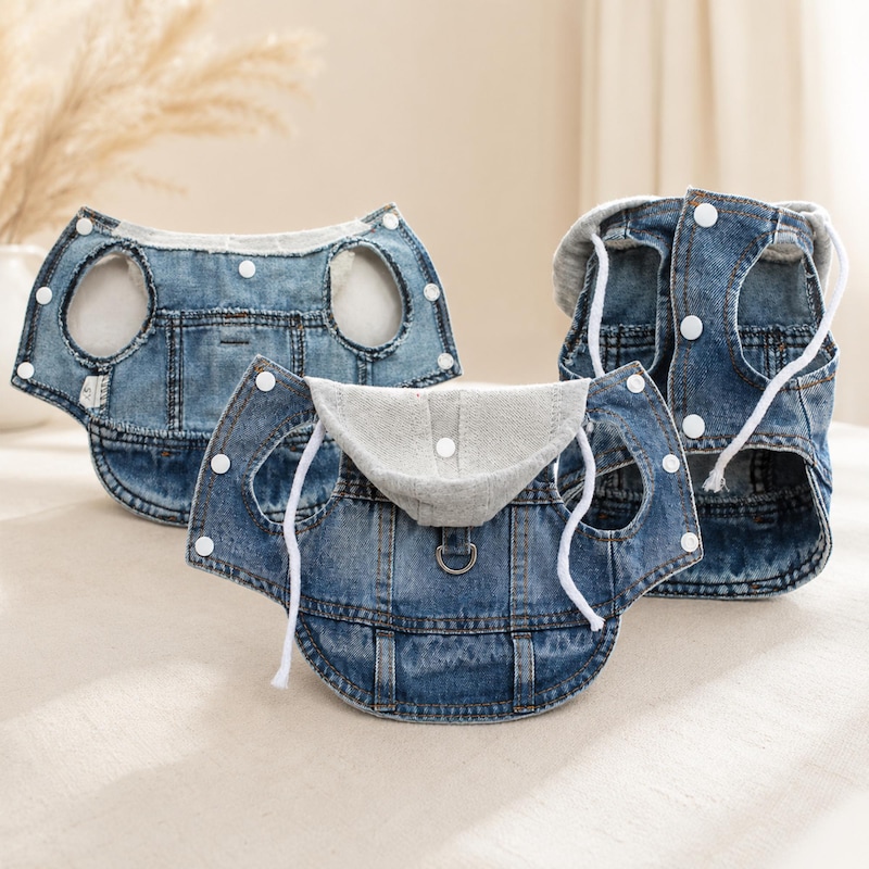 Dogs Jean Jackets - Etsy
