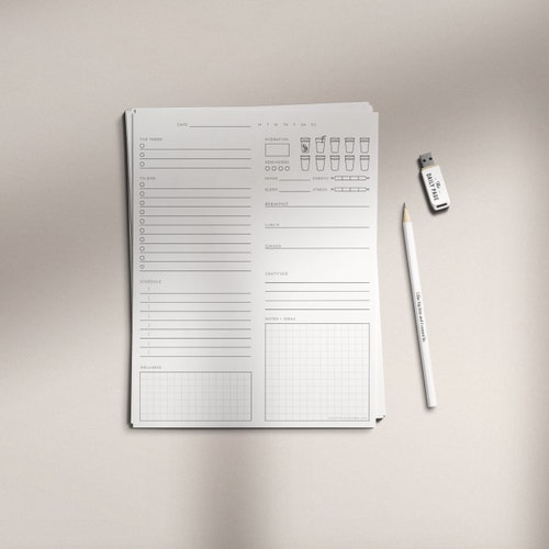 The Daily Page 3-month Planner & Journal | Etsy