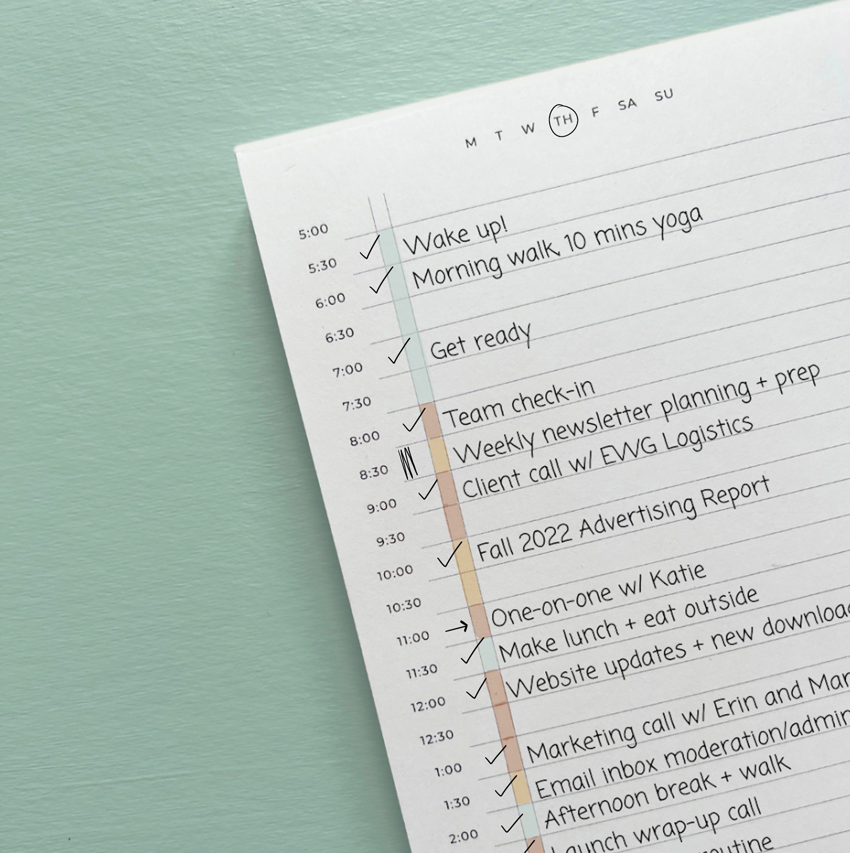 The Schedule Creator Notepad - Etsy