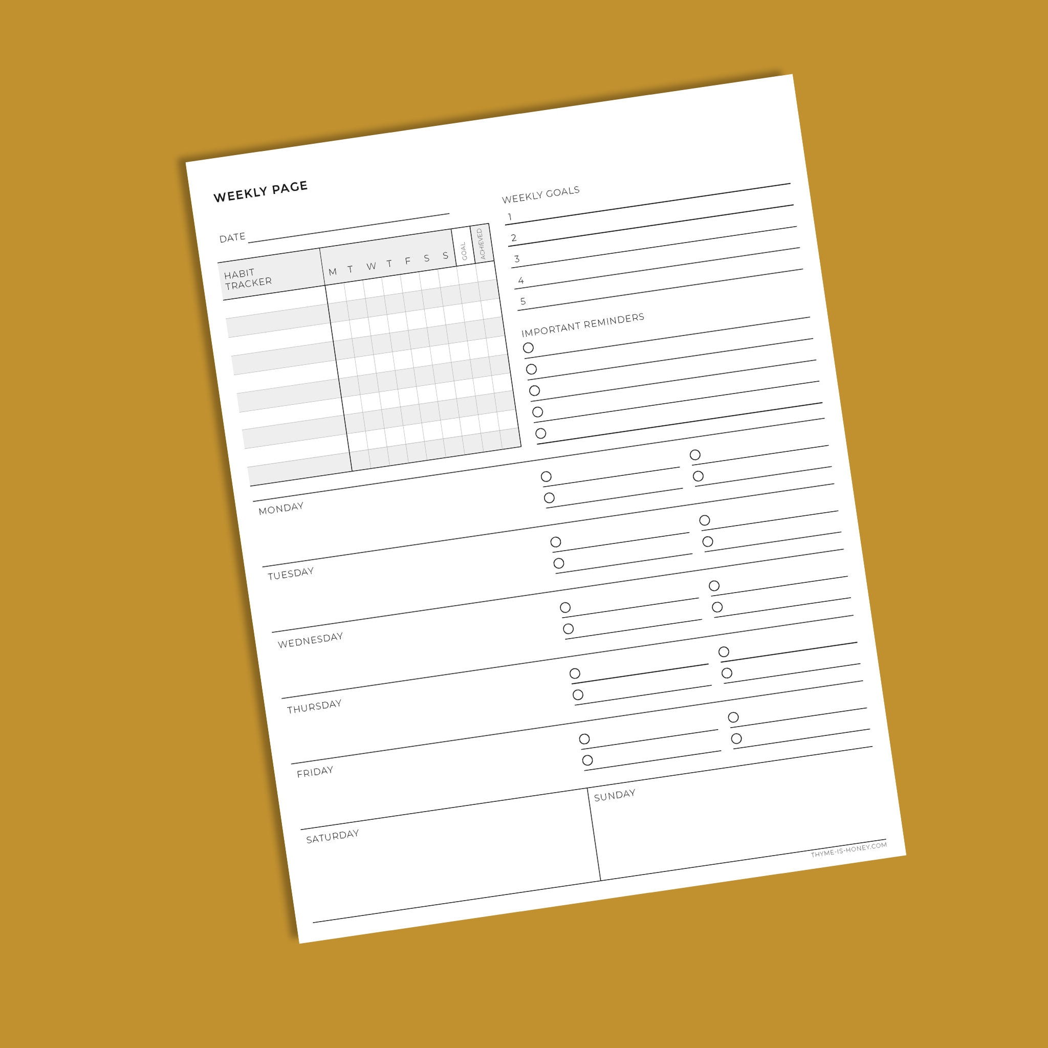 The Daily Page Printable Bundle - Etsy