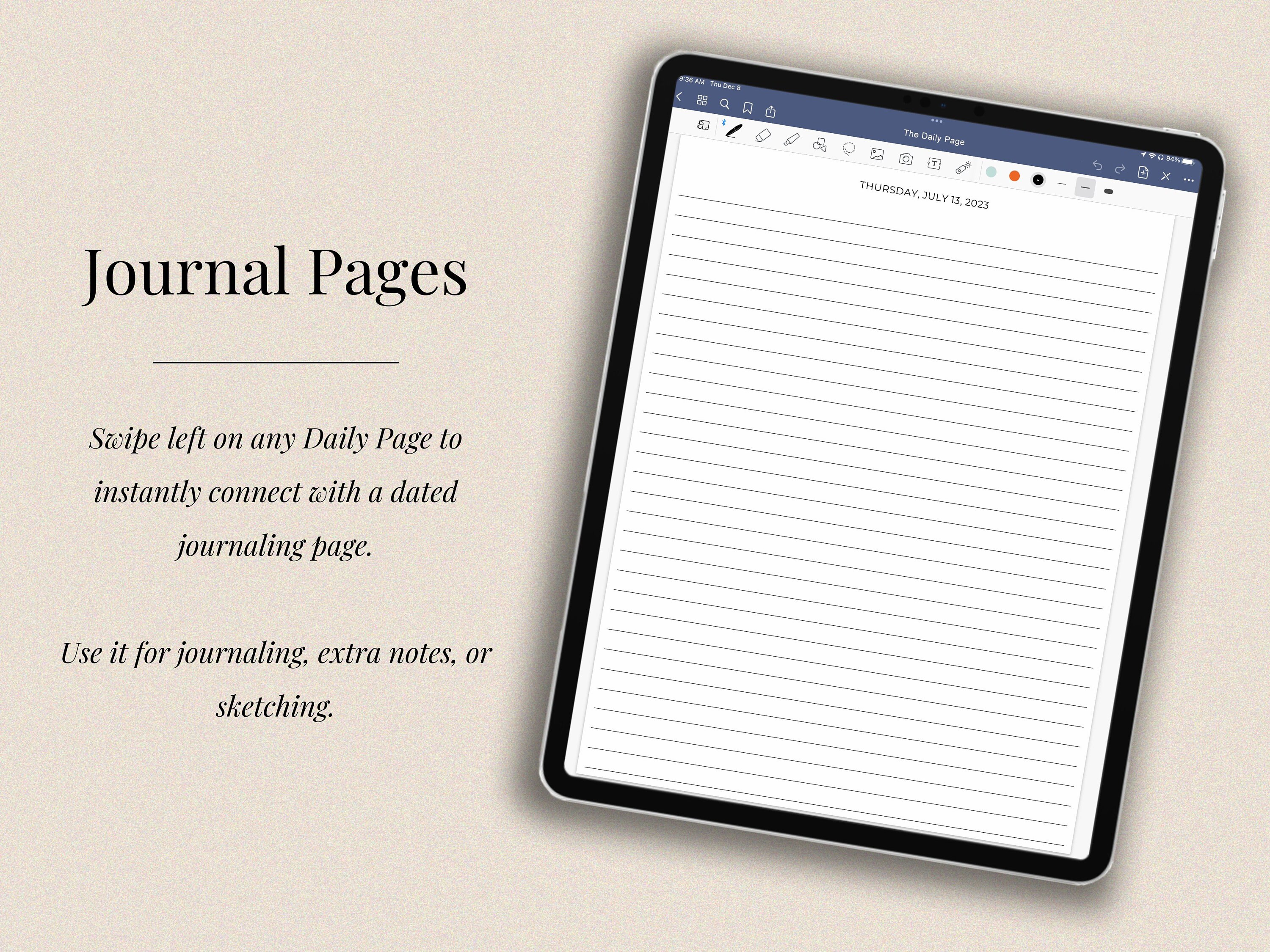 Digital Planner the Daily Page - Etsy Canada