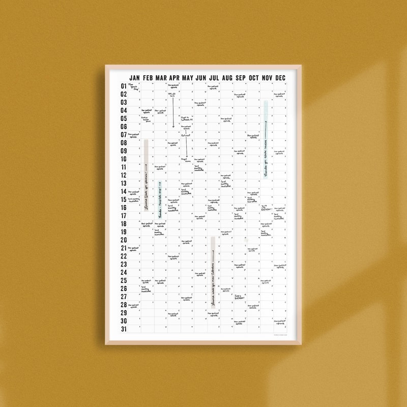 Big Ass Calendar - Etsy
