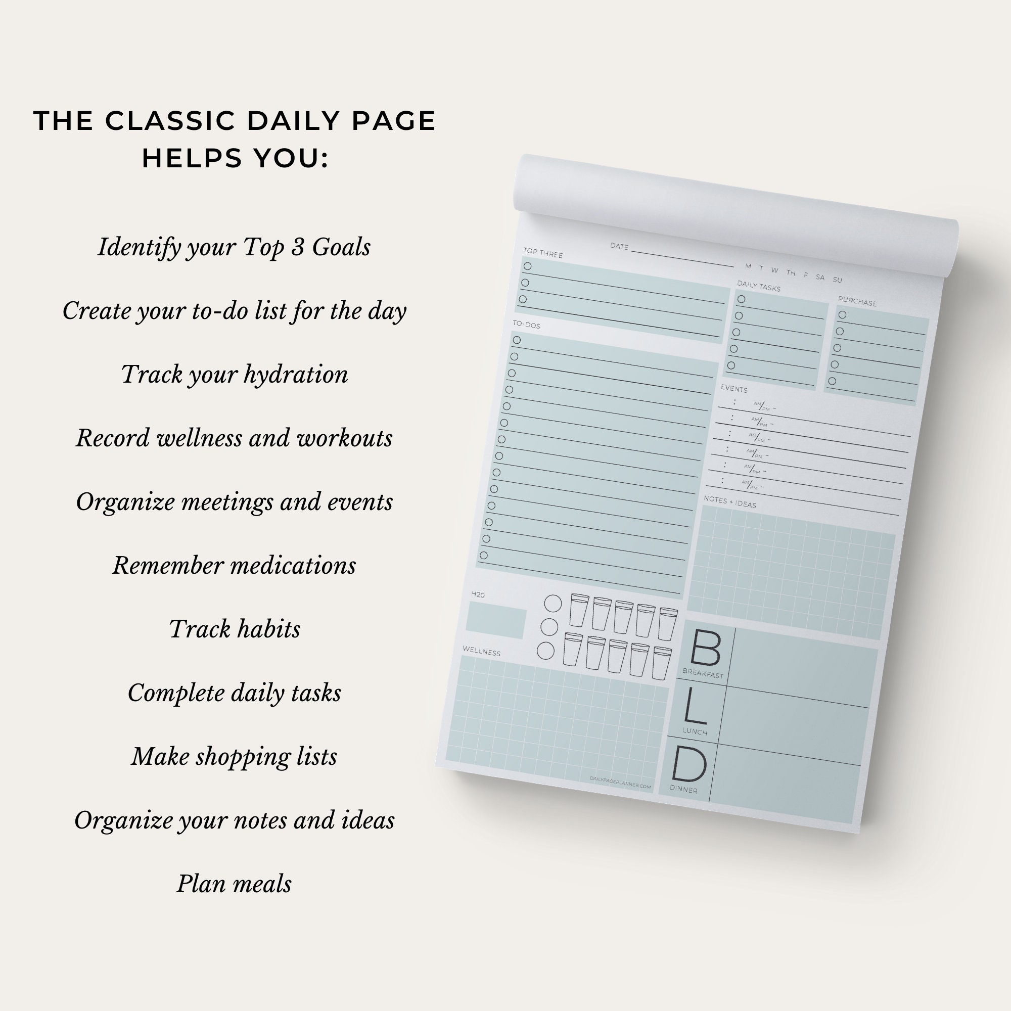 Classic Edition - the Daily Page Notepad - Etsy