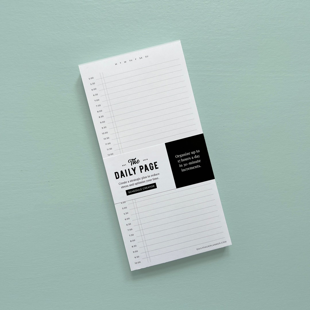 The Schedule Creator Notepad - Etsy