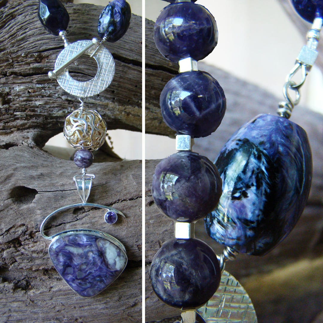 Collar Chatoyant CHARA RIVER CHAROITE - Etsy España
