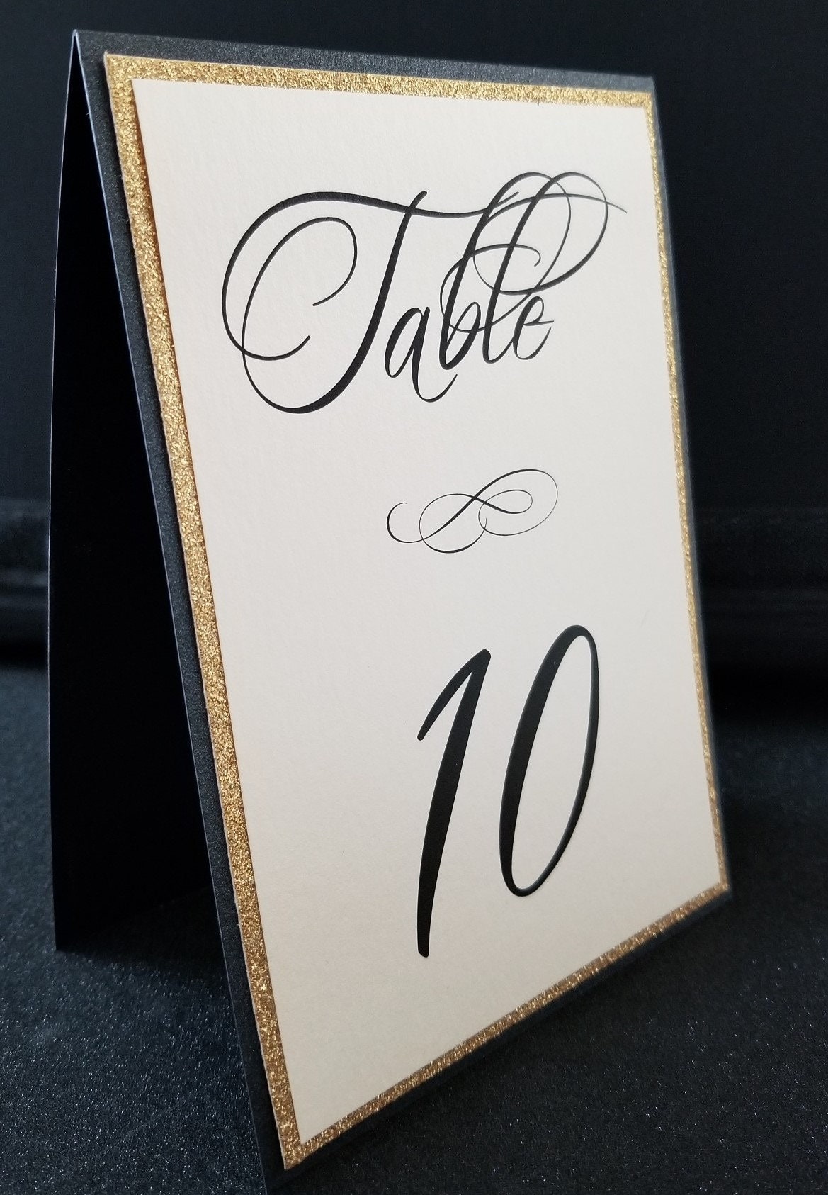 Table Number Cards Gold Glitter Table Number Glitter Table - Etsy