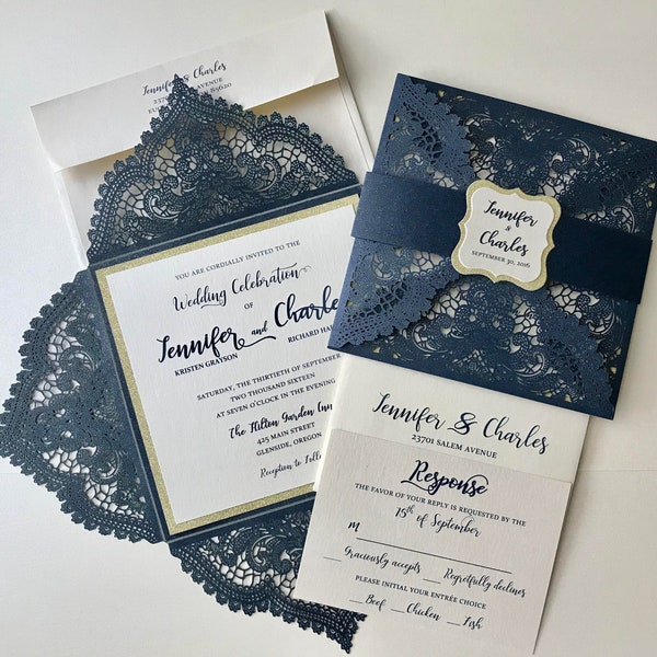 Wedding Invitation Lace - Etsy