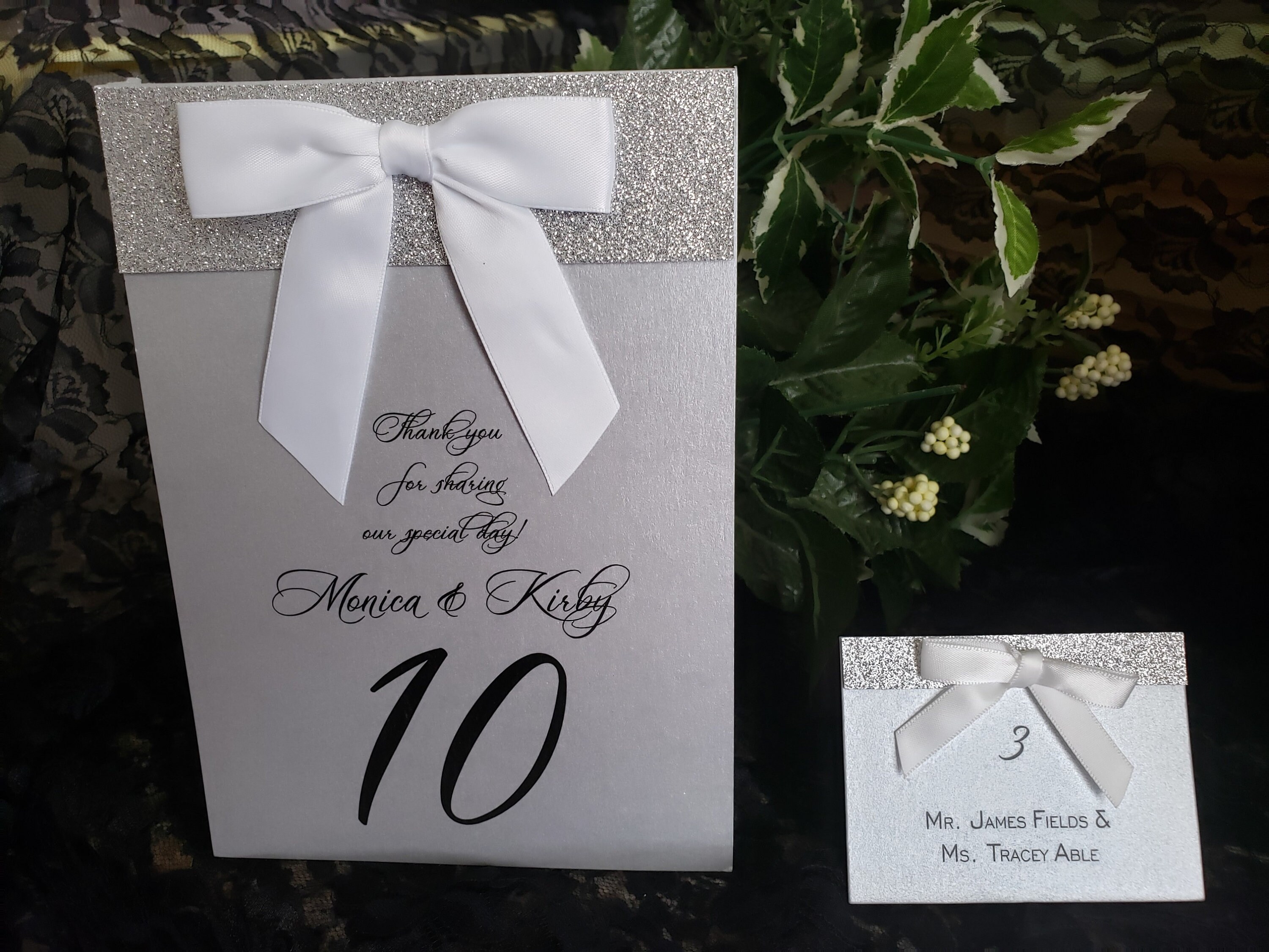 Table Number Cards Silver Glitter Table Card Glitter Table - Etsy