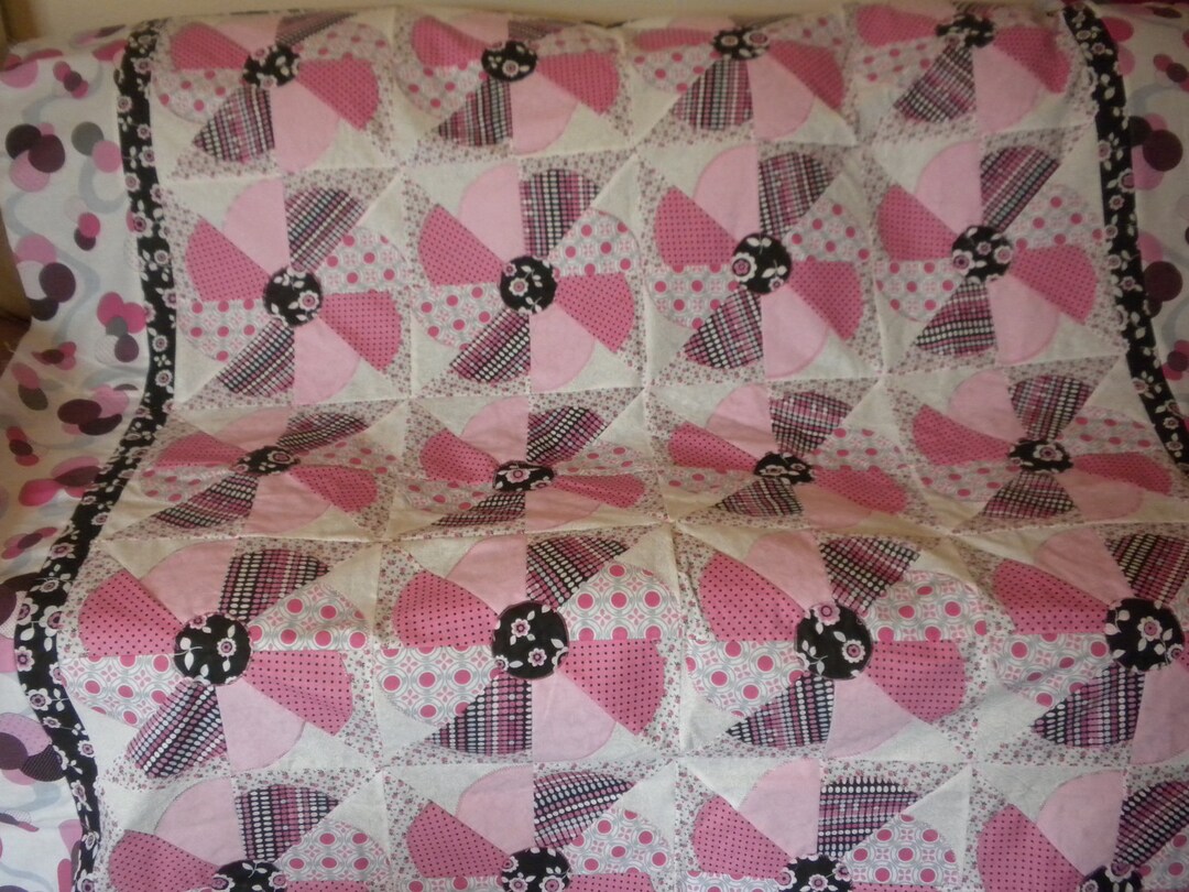 Twin Girls Quilt /pink Kaliedascope - Etsy
