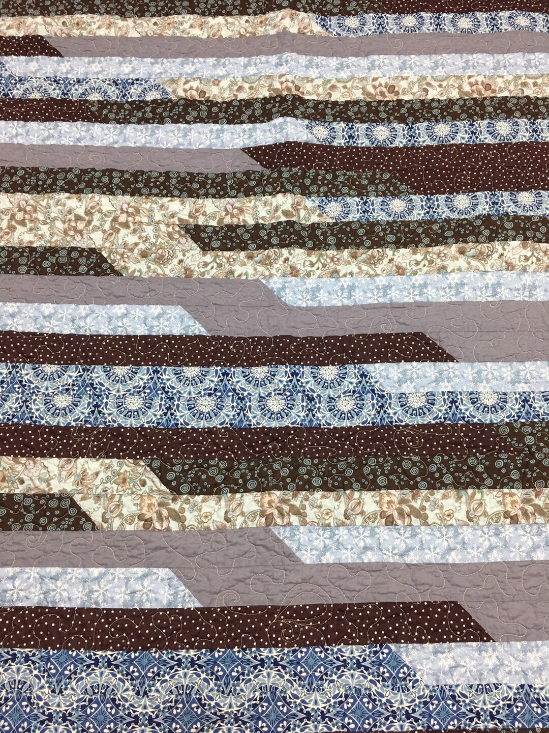 Brown Quilted Throw - Etsy