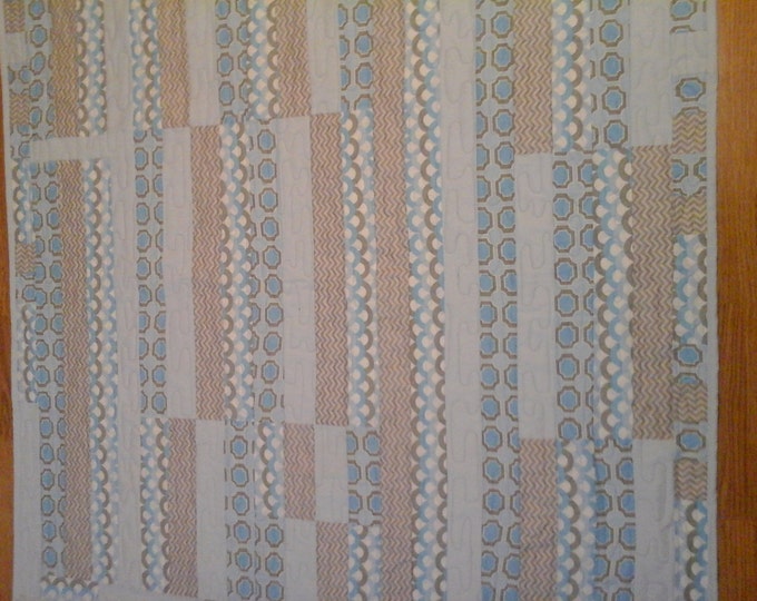 Blue and Gray Baby Quilt - Etsy