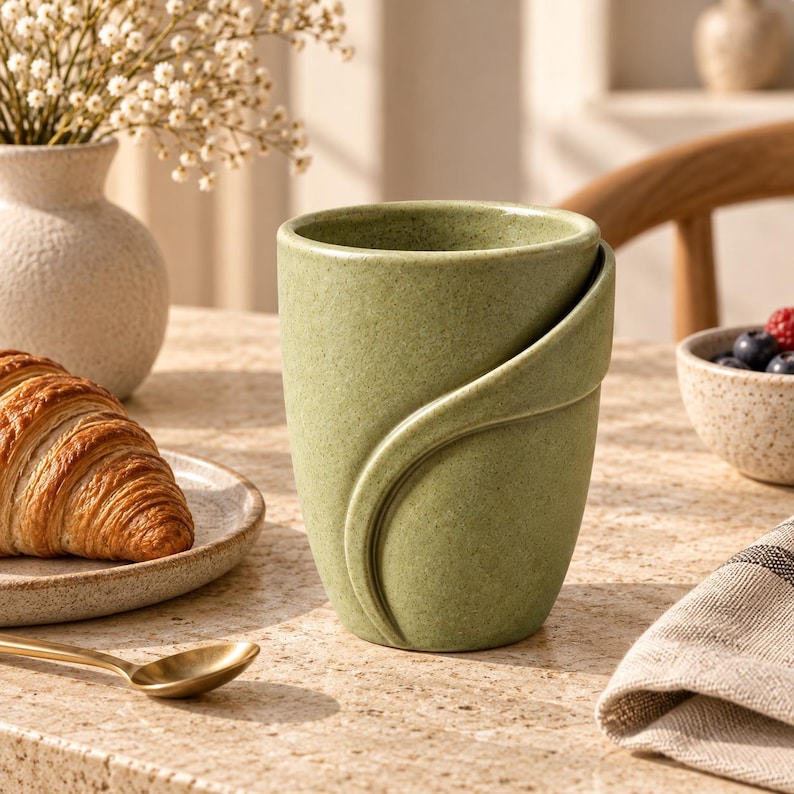Wrap Cup Pottery Template PDF | Printable Slab Pottery Mug Pattern ...