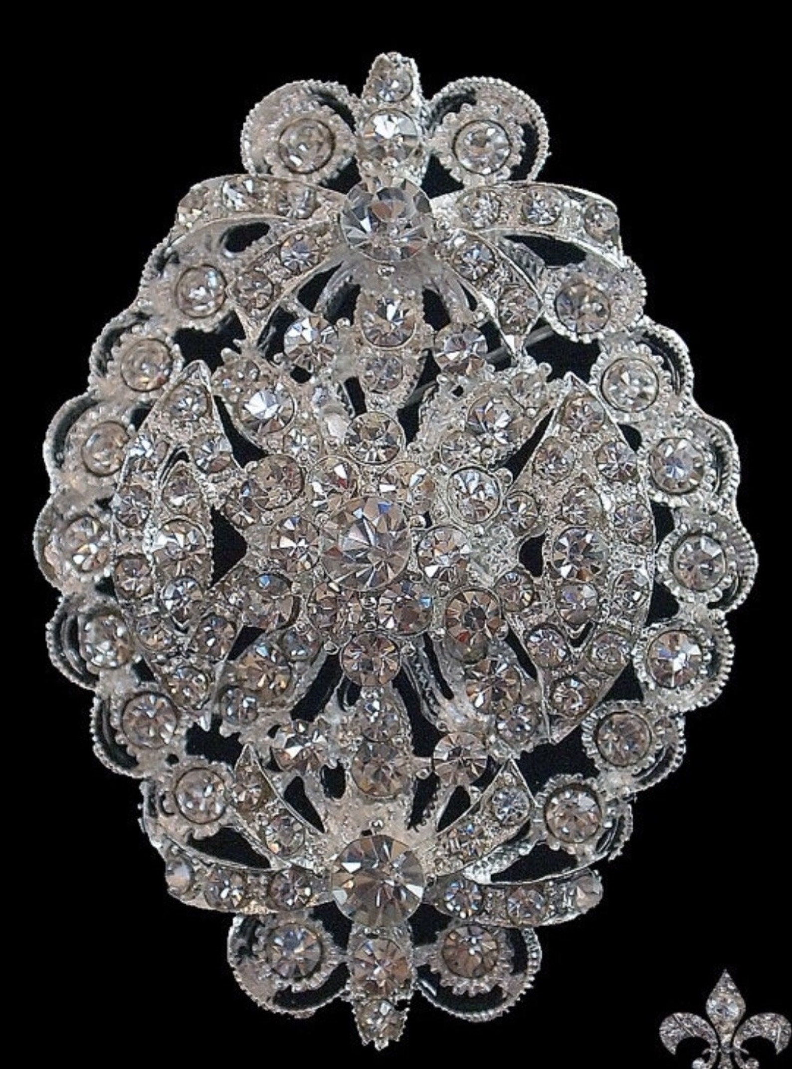 SALE Rhinestone Brooch Pin Rhinestone Crystal Brooch - Etsy