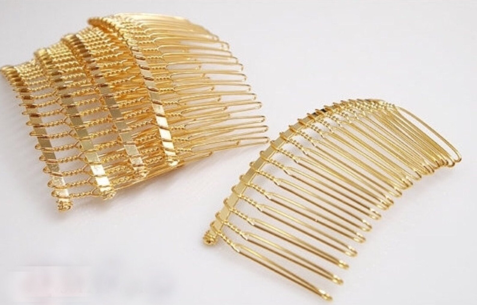Gold Tone Wire Hair Combs 5pcs Gold Hair Combs - Etsy