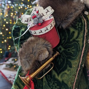 Handmade Santa in Vintage Green Velvet Coat - Etsy
