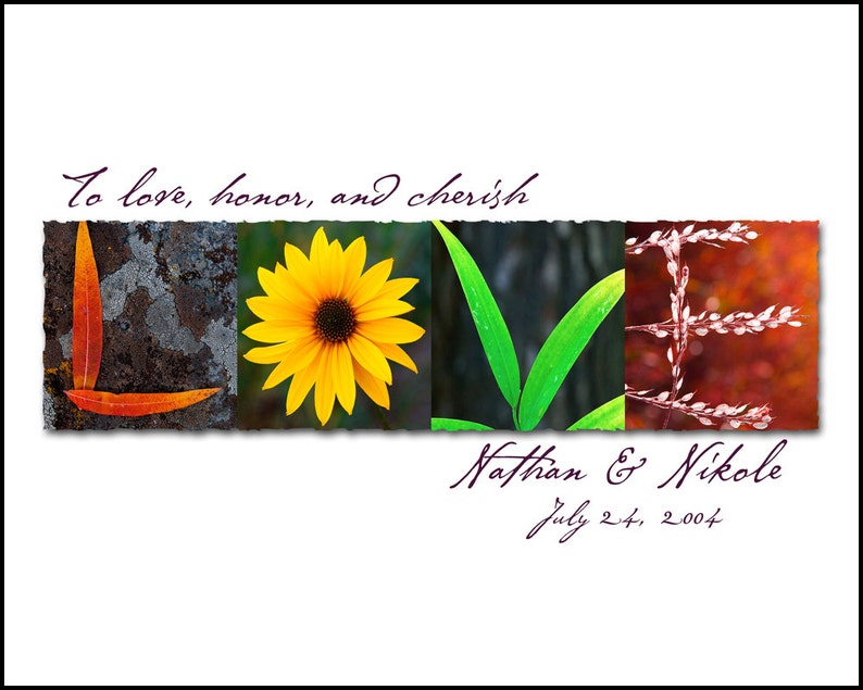 Words Inspired by Nature: LOVE Photographic Print Red E & Yellow ...