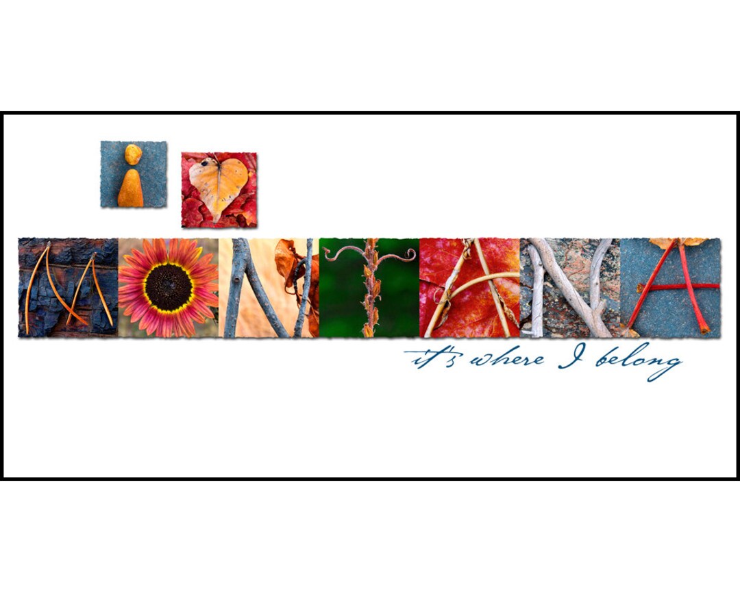 Words Inspired by Nature: MONTANA Photographic Print- Bright Colors ...