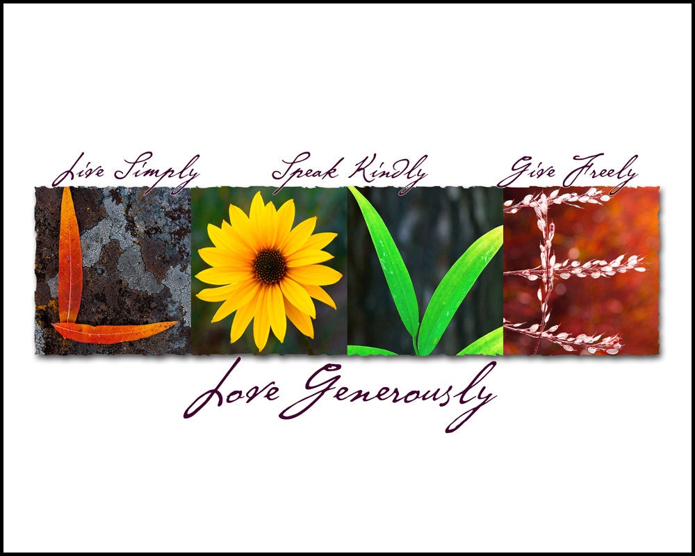 Words Inspired by Nature: LOVE Photographic Print- Red E & Yellow ...