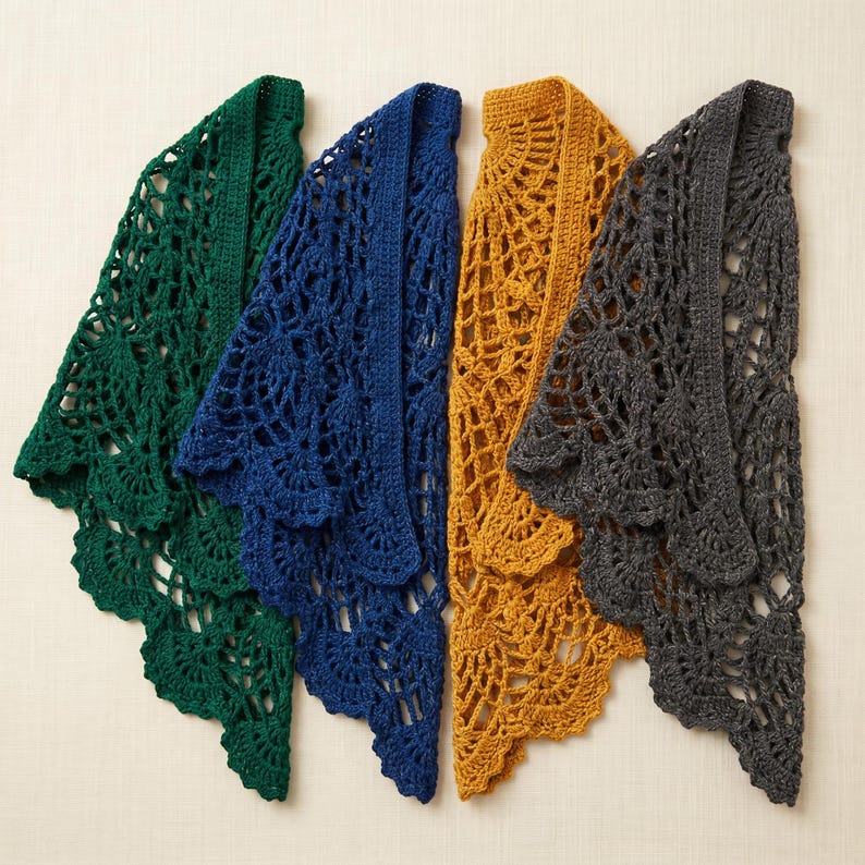 Pineapple Lace Crochet Shawl Pattern, Elegant Wrap Tutorial (PDF ...