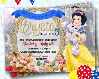 Snow white invitation | Etsy