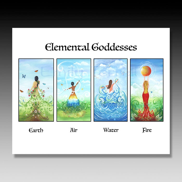 Elemental Goddesses, Earth Goddess, Air Goddess, Water Goddess, Fire ...