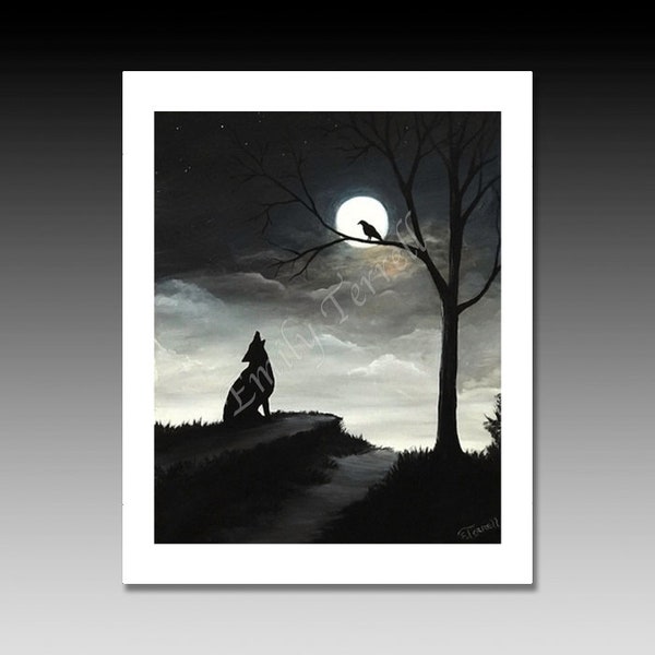 Wolf Howling at Moon - Etsy