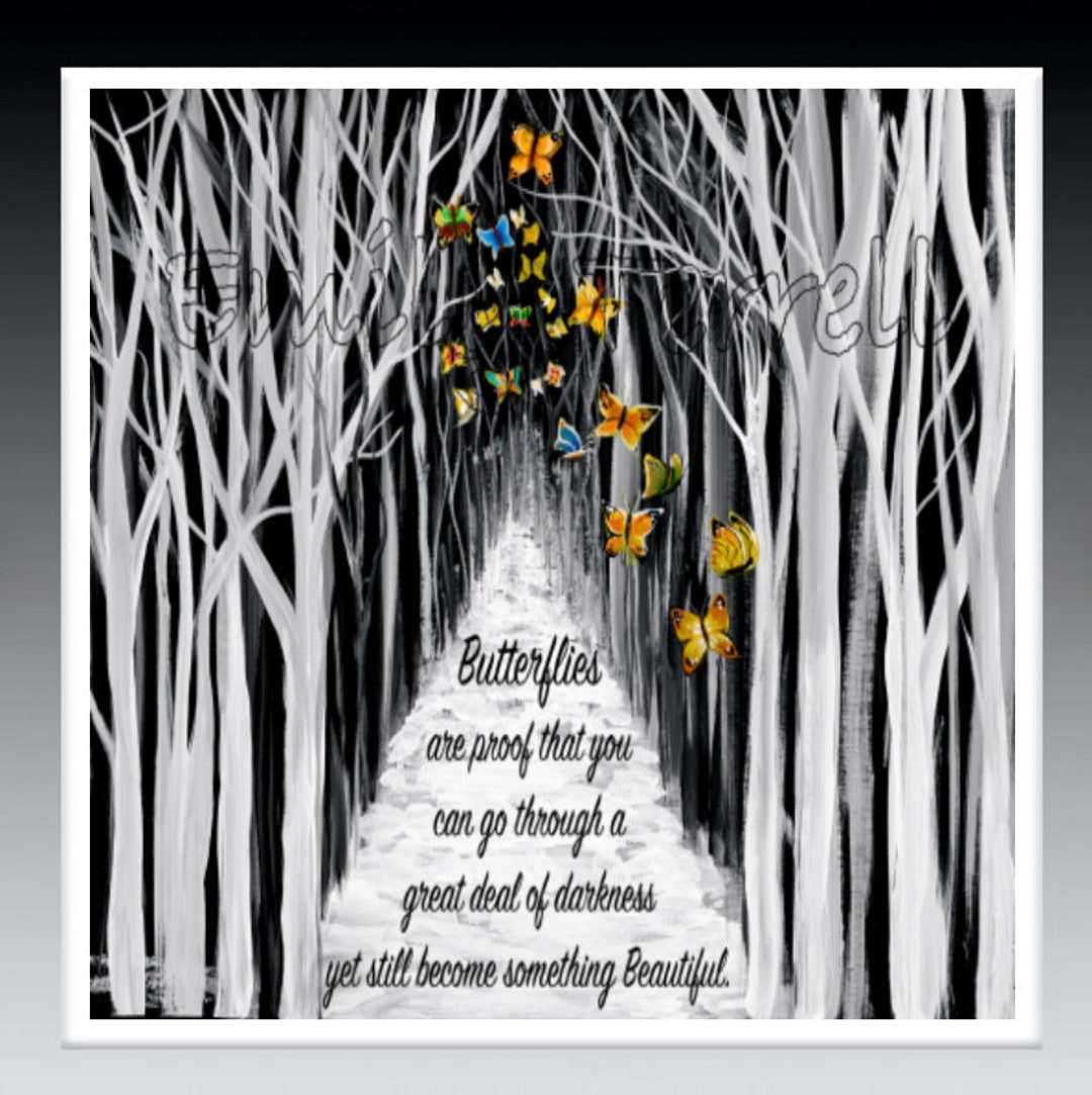 Poem Butterfly Tile, Butterflies, Coaster, Tiles, Trees, Inspirational ...