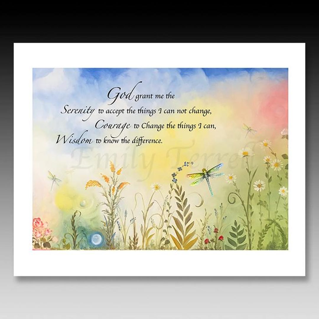 Serenity Prayer Tile, Garden Flower Tiles, God Grant Me the Serenity ...
