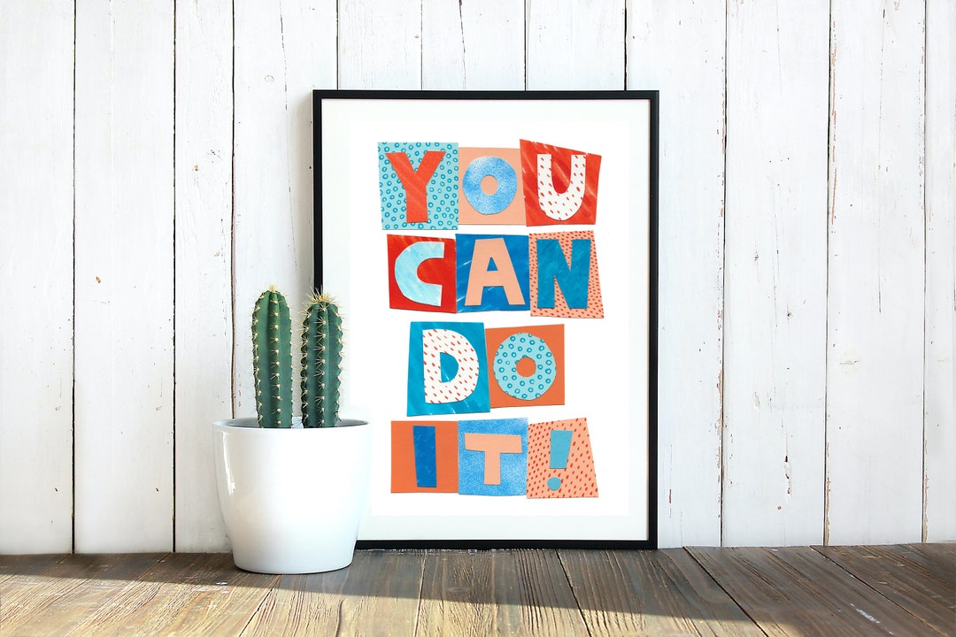 You Can Do It! Motivational Printable Poster - Etsy