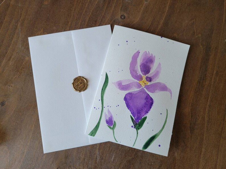Hand Painted Watercolor Floral Greeting Card Set / Original - Etsy