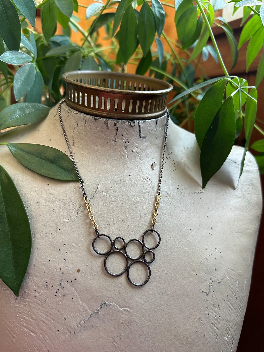 Dark Copper Jewelry // Dark Aesthetic Jewelry // Hammered Copper ...