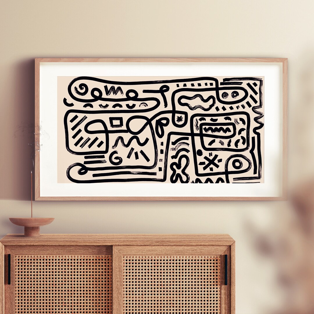 Samsung Frame TV Art, TV Art Abstract, Window Frame TV Art, Samsung ...