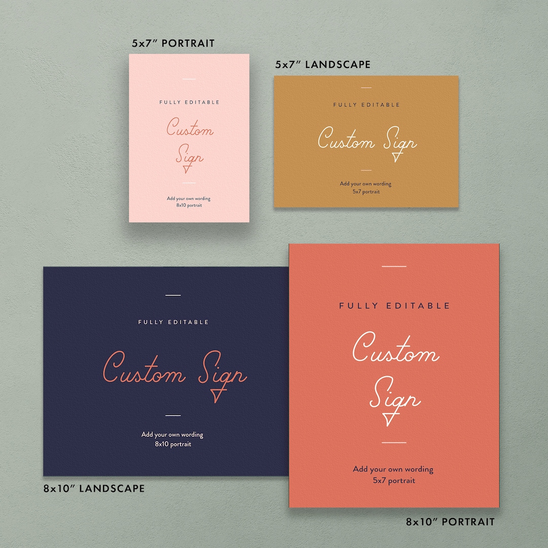 Editable Retro Palm Springs Wedding Sign Kit Vintage Inspired Wedding ...